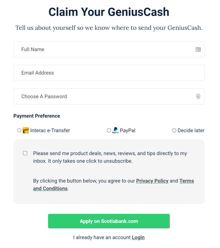 GeniusCash: Your Canadian Cashback Rewards | moneyGenius